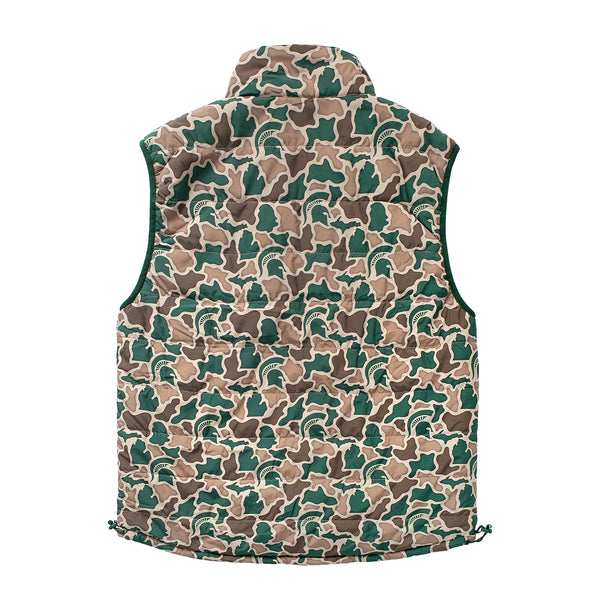 Michigan State Camo - Reversible Vest - Amigo Provisions Company
