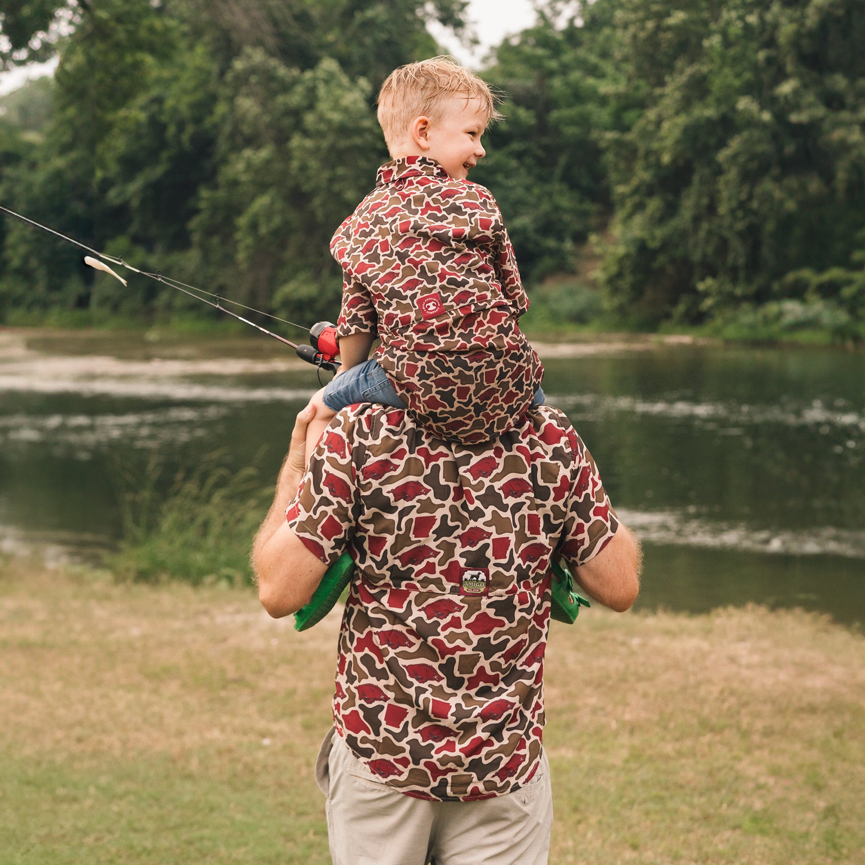 YOUTH - Razorback Camo - Frio Tech Shirt - Amigo Provisions Company